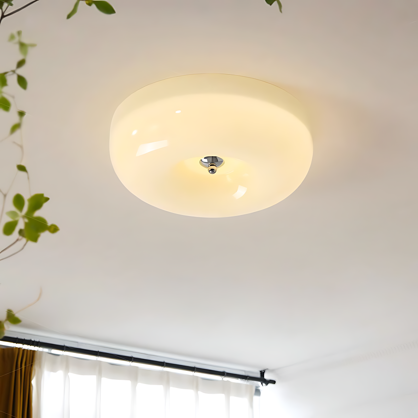 Cream Round Ceiling Light – Loonglight