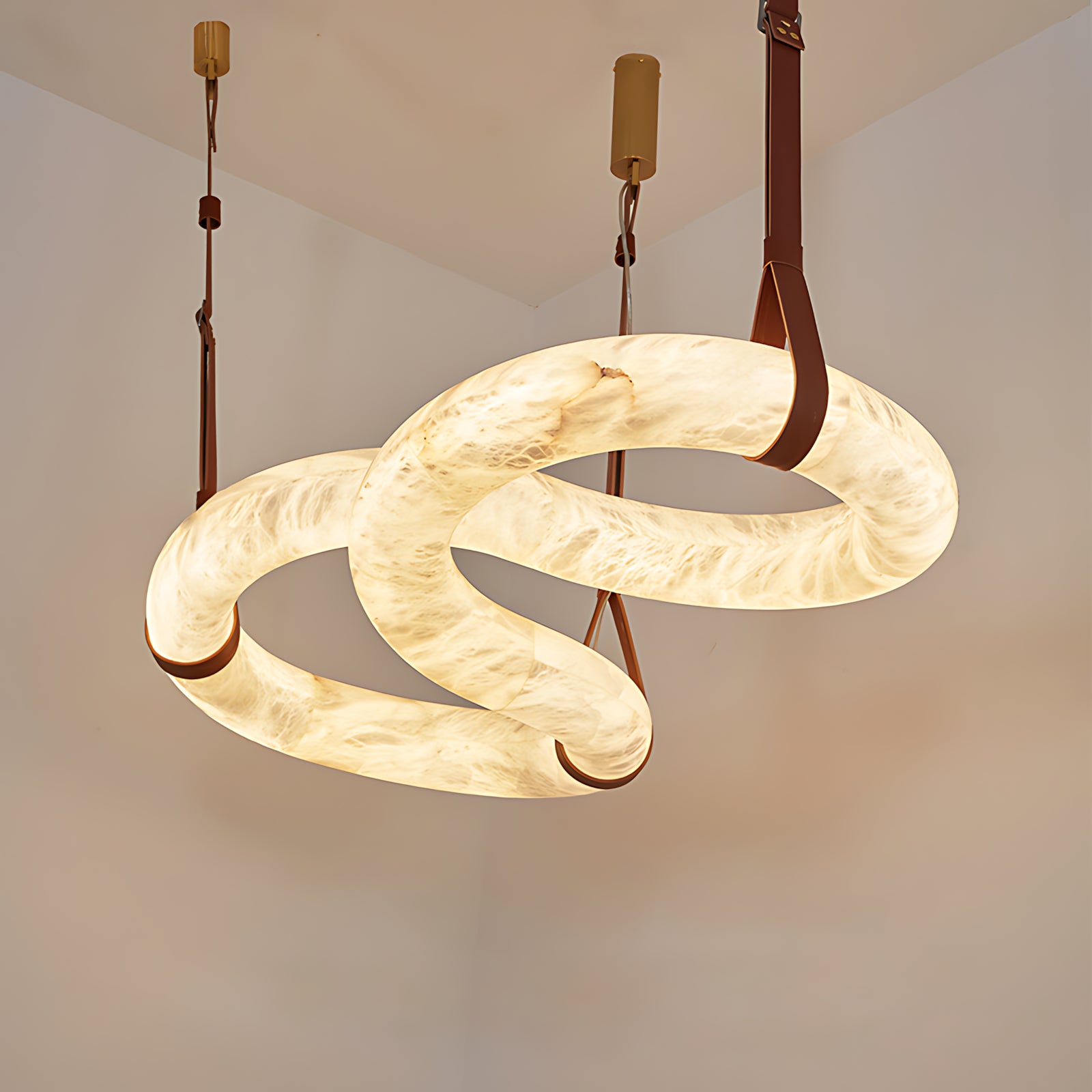 Luxe Loop Alabaster Chandelier – Loonglight