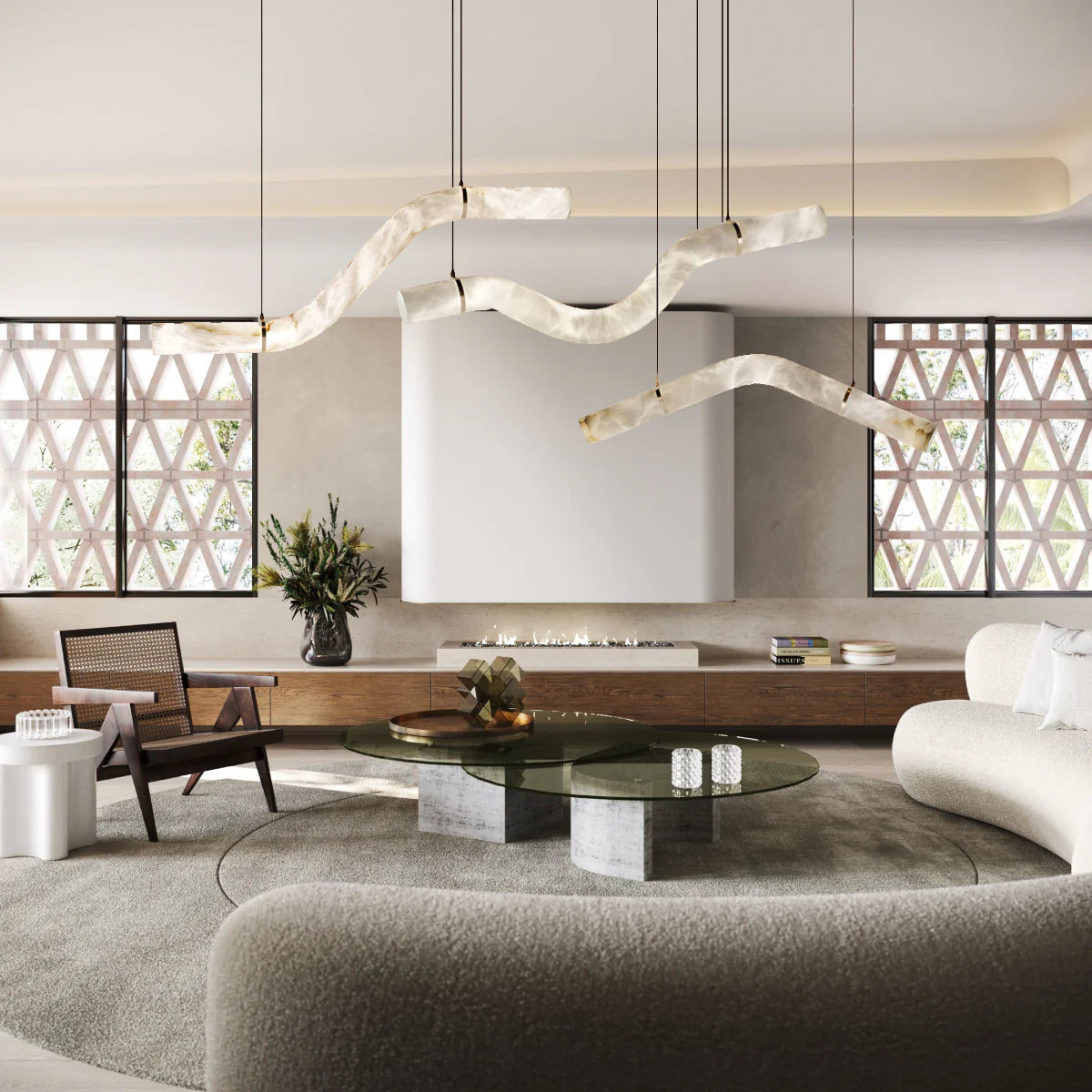 Curva Alabaster Chandeliers: Artistic Lighting with Sculptural Appeal ...